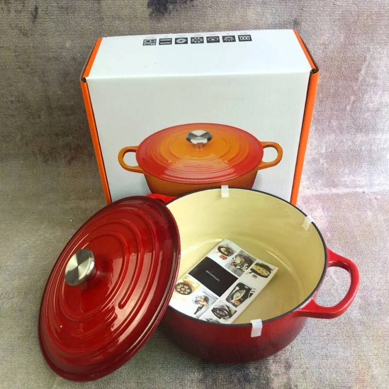 Factory Colorful Enamel Cast Iron Casserole Pot Kitchen Casseroles ...