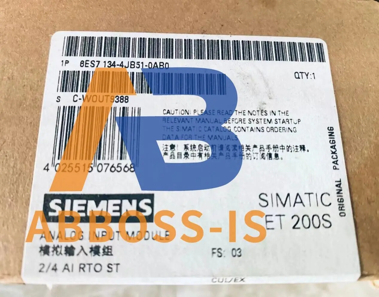 Plc S7 1200 Input Module 6es7 134-4jb51-0ab0 6es7134-4jb51-0ab0 Plc ...