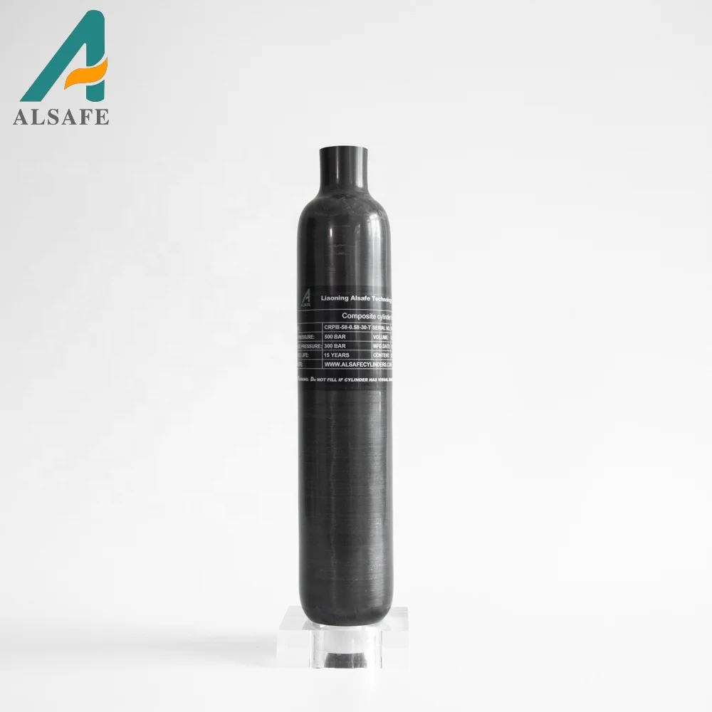 Alsafe 4500psi 580cc High Pressure Carbon Fiber Tank Oxygen Pcp Gas ...