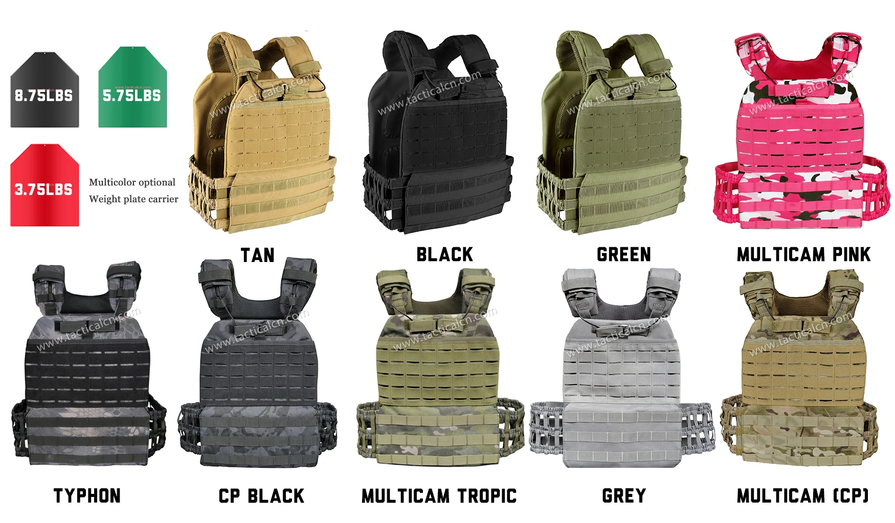 Metal Durable Tactical Vest Weighted Plate Fitness Training Weight Vest ...