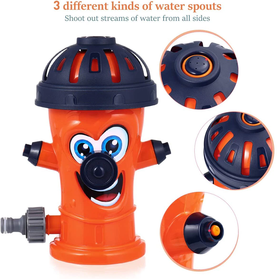 Fire Hydrant Sprinkler for Kids - Sprays up to 8 Ft - Water Sprinkler ...
