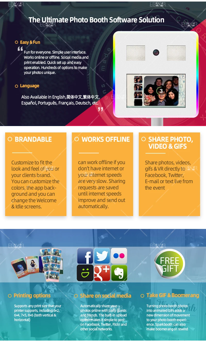 Instagram Printing Portable Photo Booth - Perfect for Events