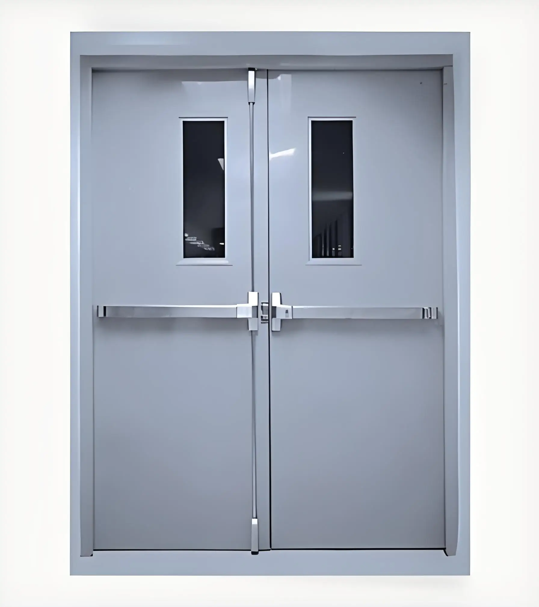 Commercial Building Ce Certified Listed Double Fire Exit Door ...