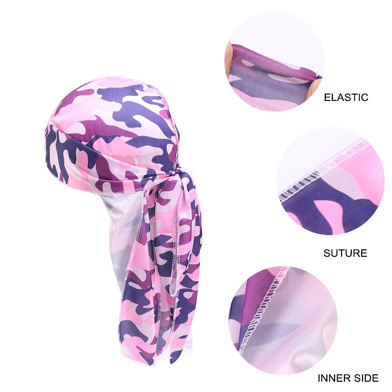 Custom Silk Satin Thickness Designer Silky Polyester Logo Turban Wave ...