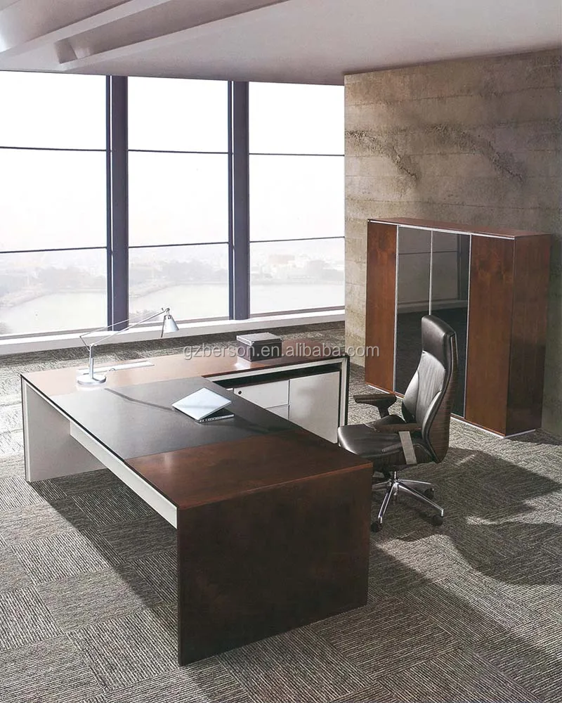 Luxury CEO Boss Executive Desk - Modern Solid Wood Furniture
