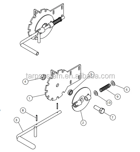 Manual Crank Assembly for Cable Bow Sliding System
