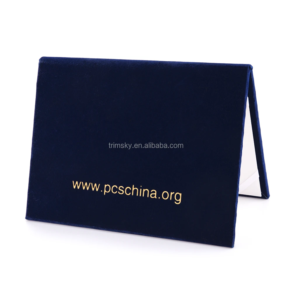 A5 Velvet Certificate Diploma Folder - Custom Logo & Waterproof