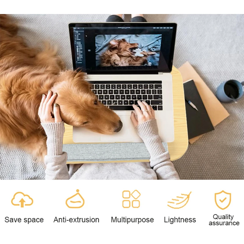 Couch Gaming Lap Desk Bed Tray Table With Folding Legs Extra Wide Lap ...