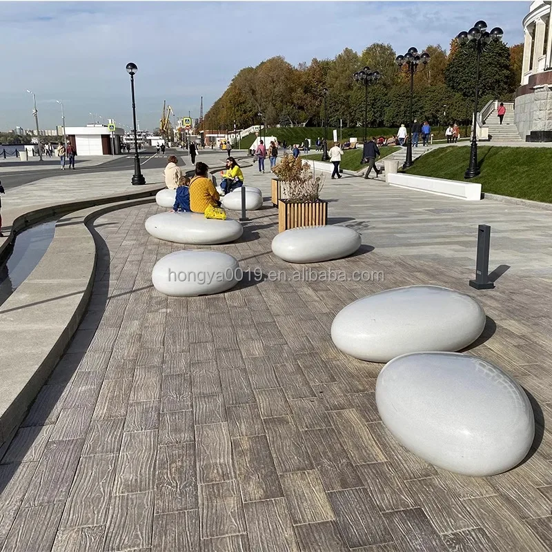Fiberglass Outdoor Pebble Seats - Durable & Stylish