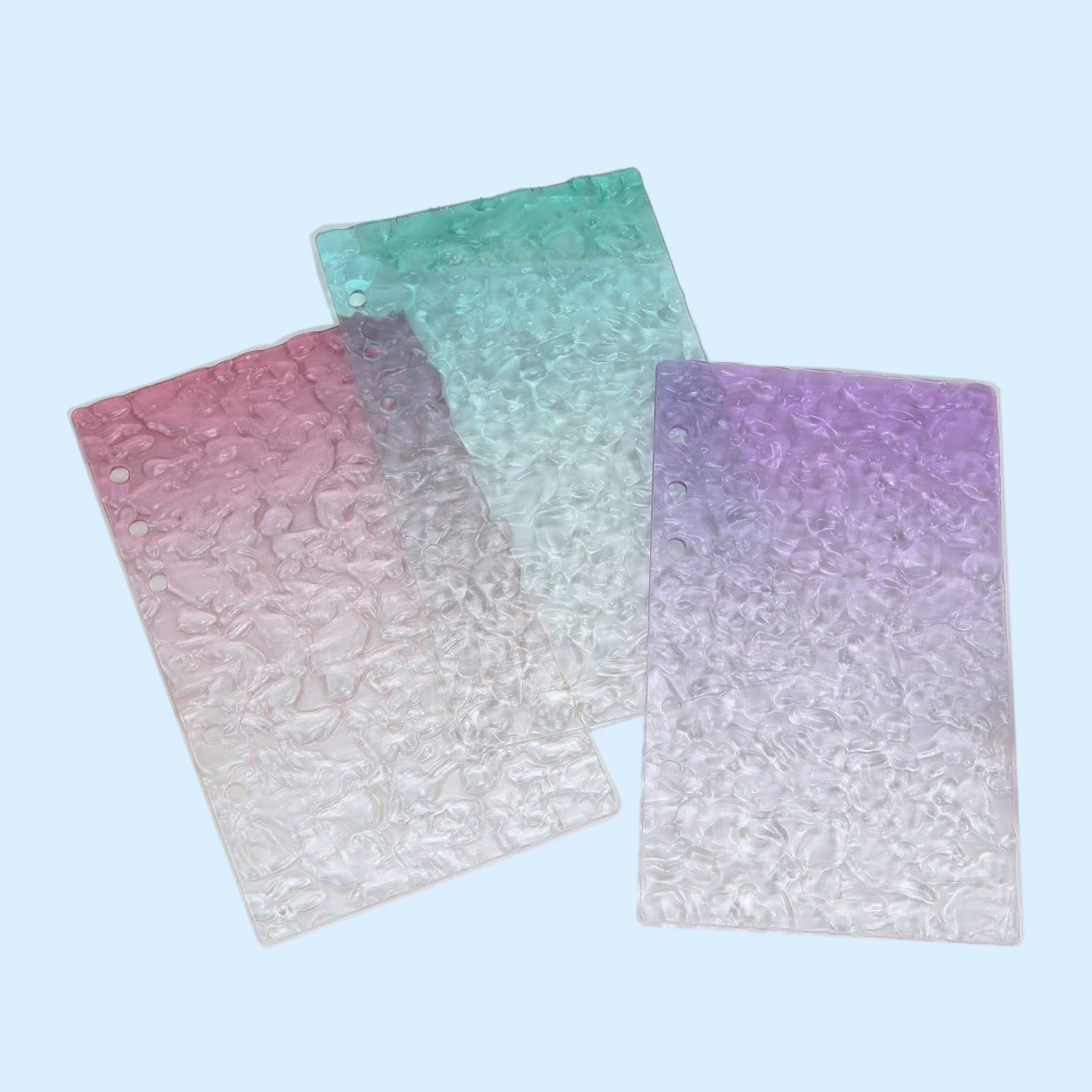 Custom A6 Water Ripple Wave Corrugated Acrylic Binder Cover Hard ...