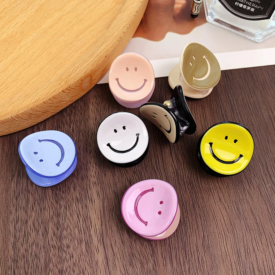Sayoung Kids Hair Accessories Sweet Cute Mini Smile Face Claw Clip ...