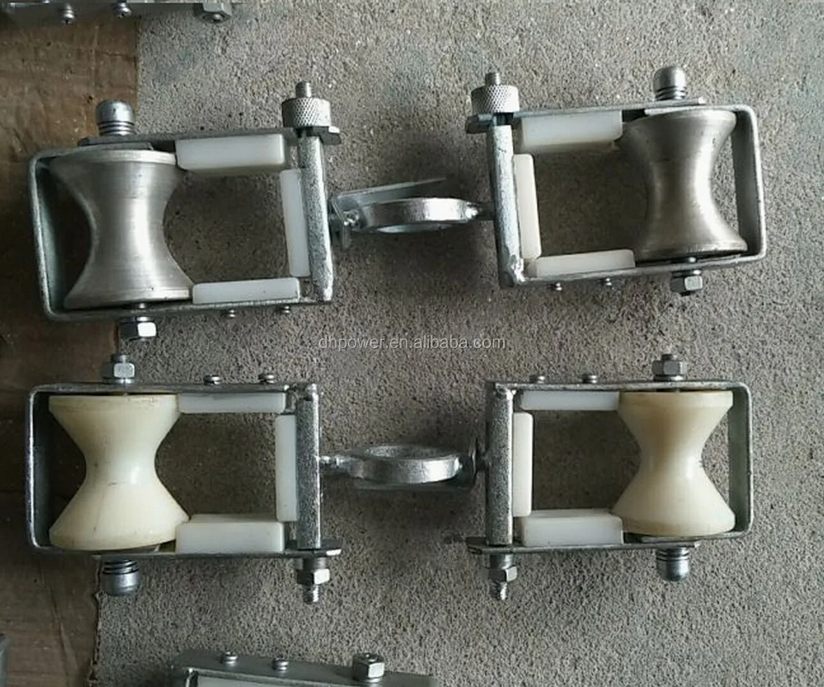 Double Pulley Fiber Optical Cable Replacement Stringing Cradle Blocks ...