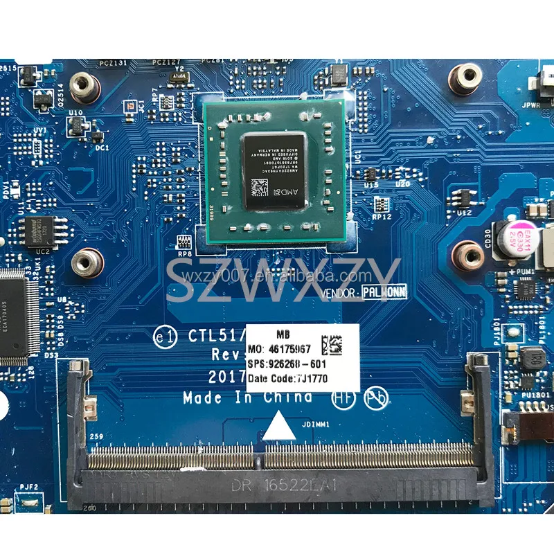 For Hp Pavilion 15-bw 255 G6 Laptop Motherboard 926268-601 Ctl51/53 La ...
