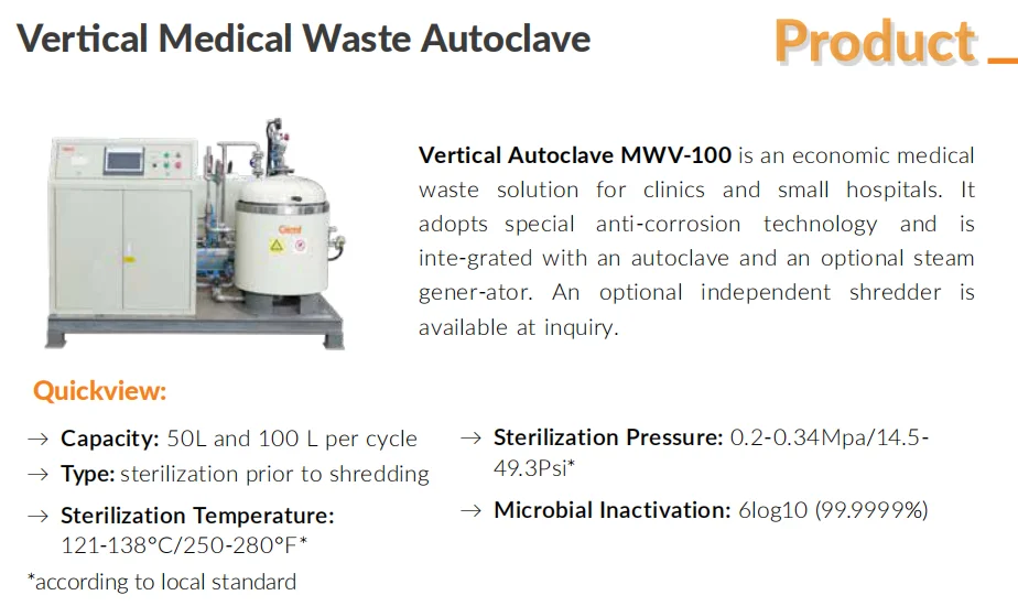 Large Container Medical Waste Autoclave And Shredder With Bin - Buy ...