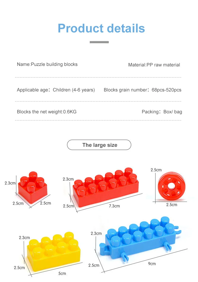 68-520pcs Building Blocks Diy Friends Play Creative Building Block ...