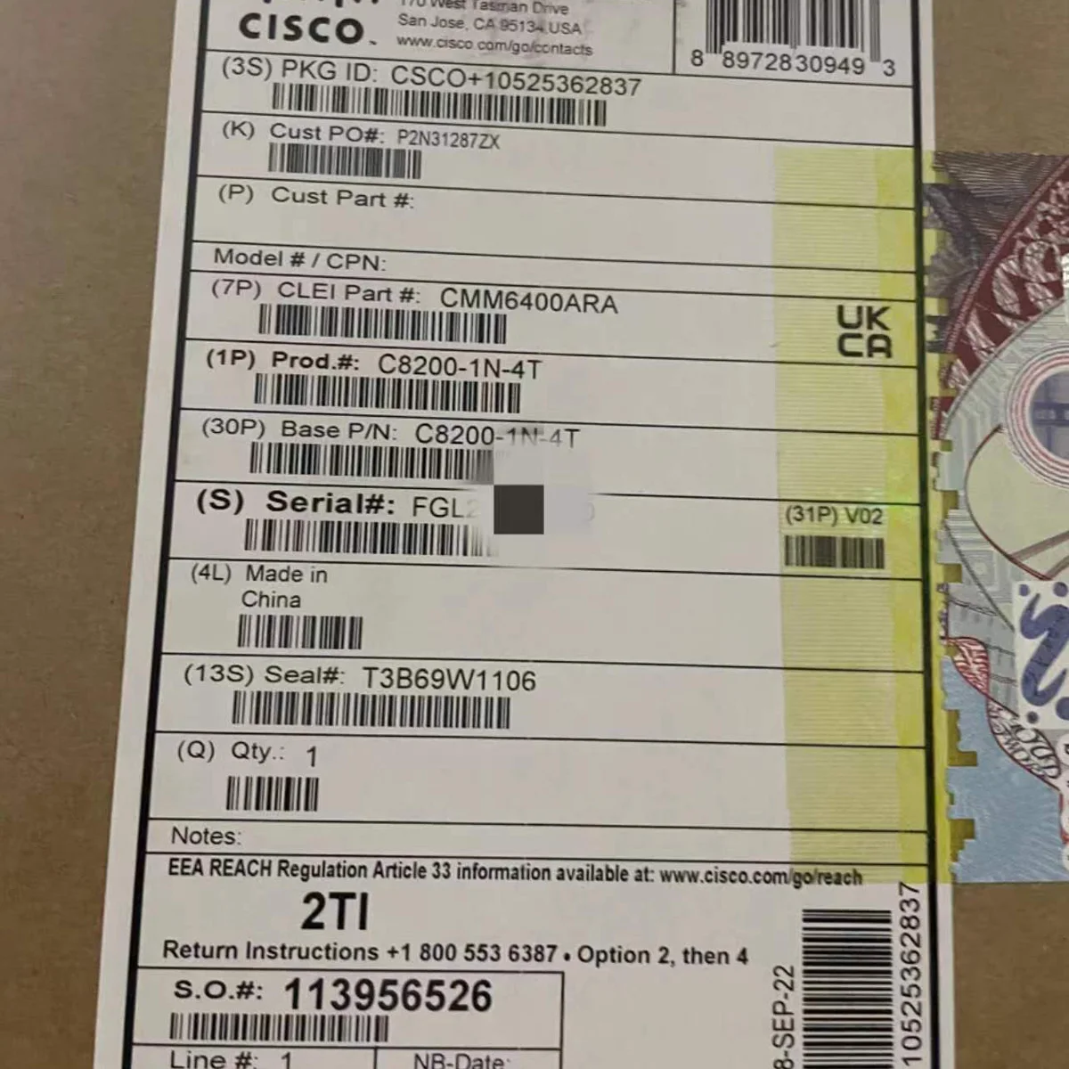 C8200-1n-4t Cisco Catalyst C8200-1n-4t Router Cataly 8200 Series Edge ...