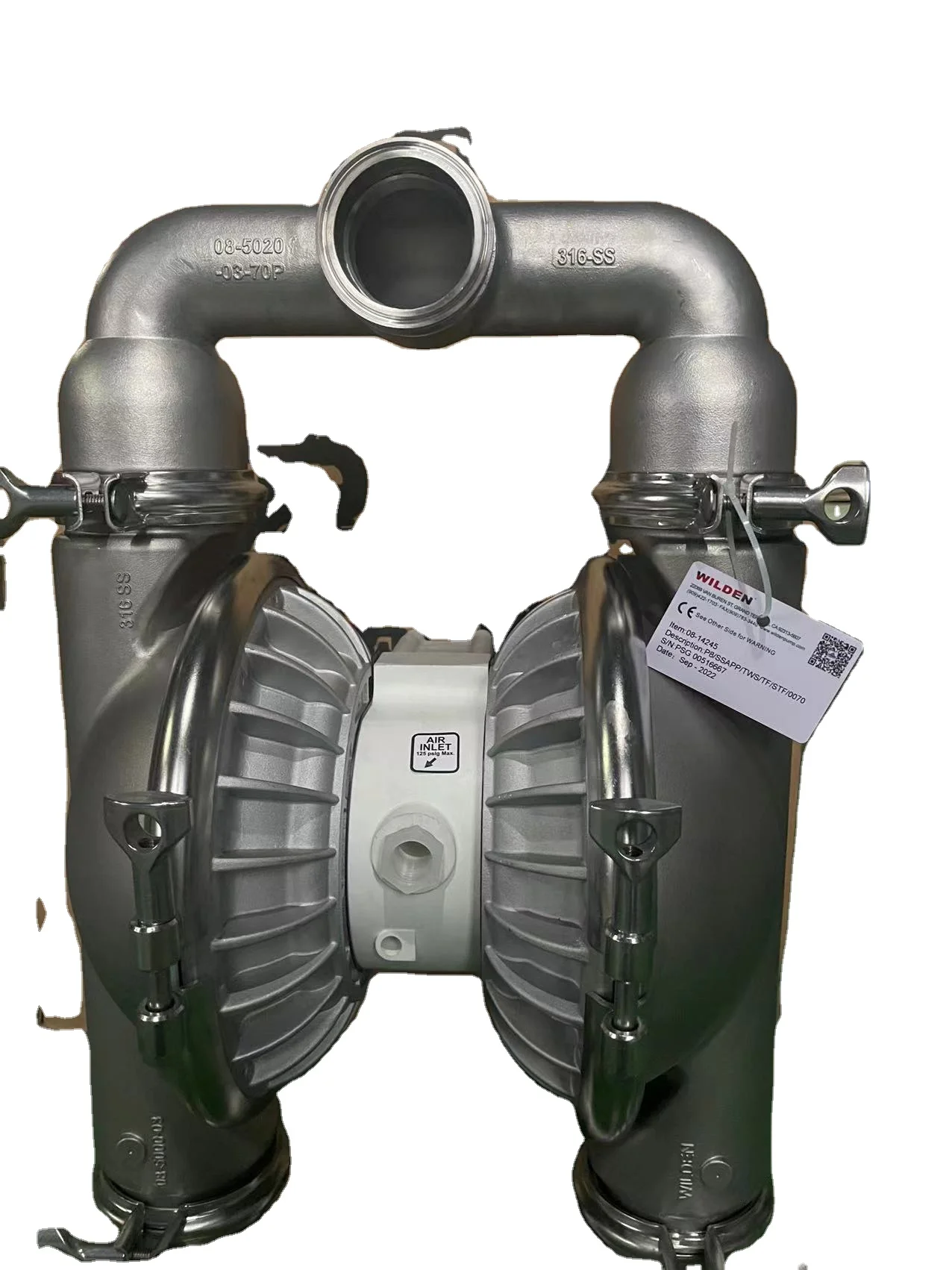 Wilden 2 Inch Air Diaphragm Pump - Pneumatic Stainless Steel Food Grade ...