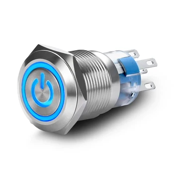 Iec 60947-5-1 19mm Push Button Switch For Vacuum Cleaner With Power ...