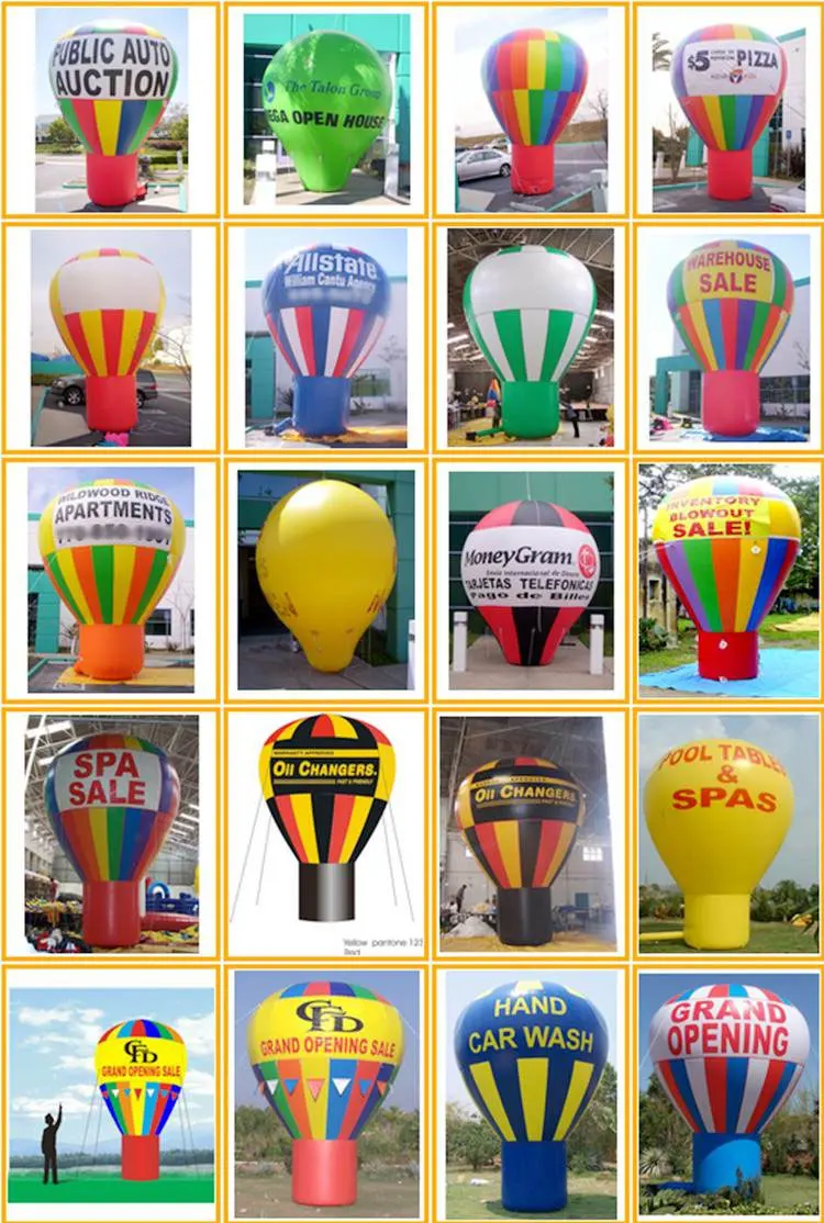 Rooftop Hot Air Balloon Shape Inflatable Cold Air Balloon