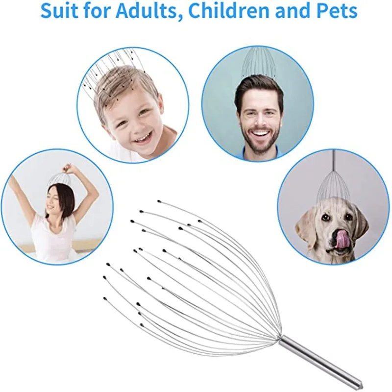 20 Fingers Head Scratcher For Head Body Relaxing Head Massager Scalp ...