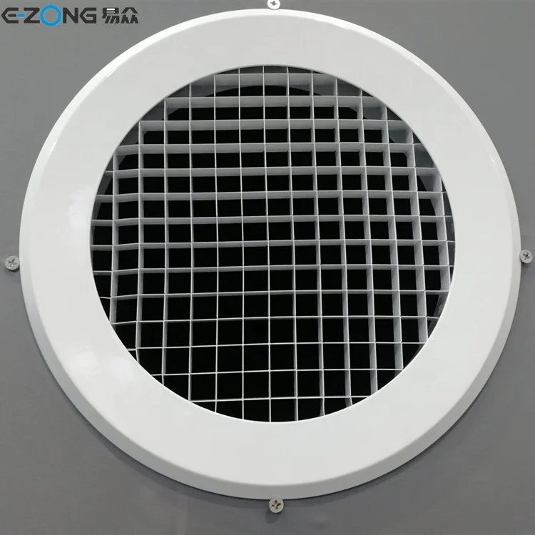 Hvac System Ventilation Grille Round Aluminum Eggcrate Grille Ceiling ...