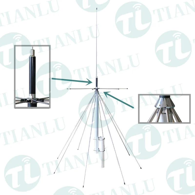 Diamond D130 25-1300mhz Super Discone Antenna Cb Hf Vhf Wide Band Fiber ...