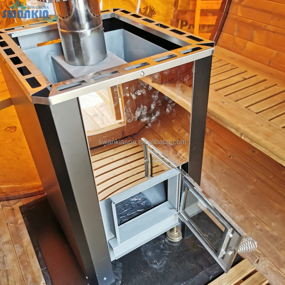 Wood Fired Stove Outdoor Sauna Room Hotel Homestay Finland White Pine ...