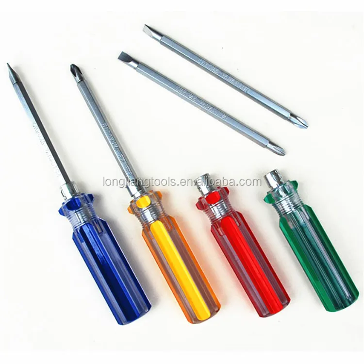 Factory Transparent Clear Plastic Handle Screwdriver With Black Head ...