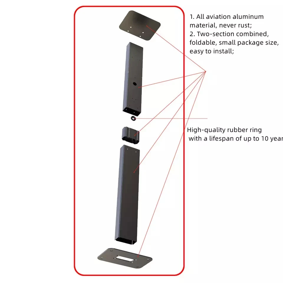 EVSE Pillar Stand for Floor-Mounted EV Charging Station