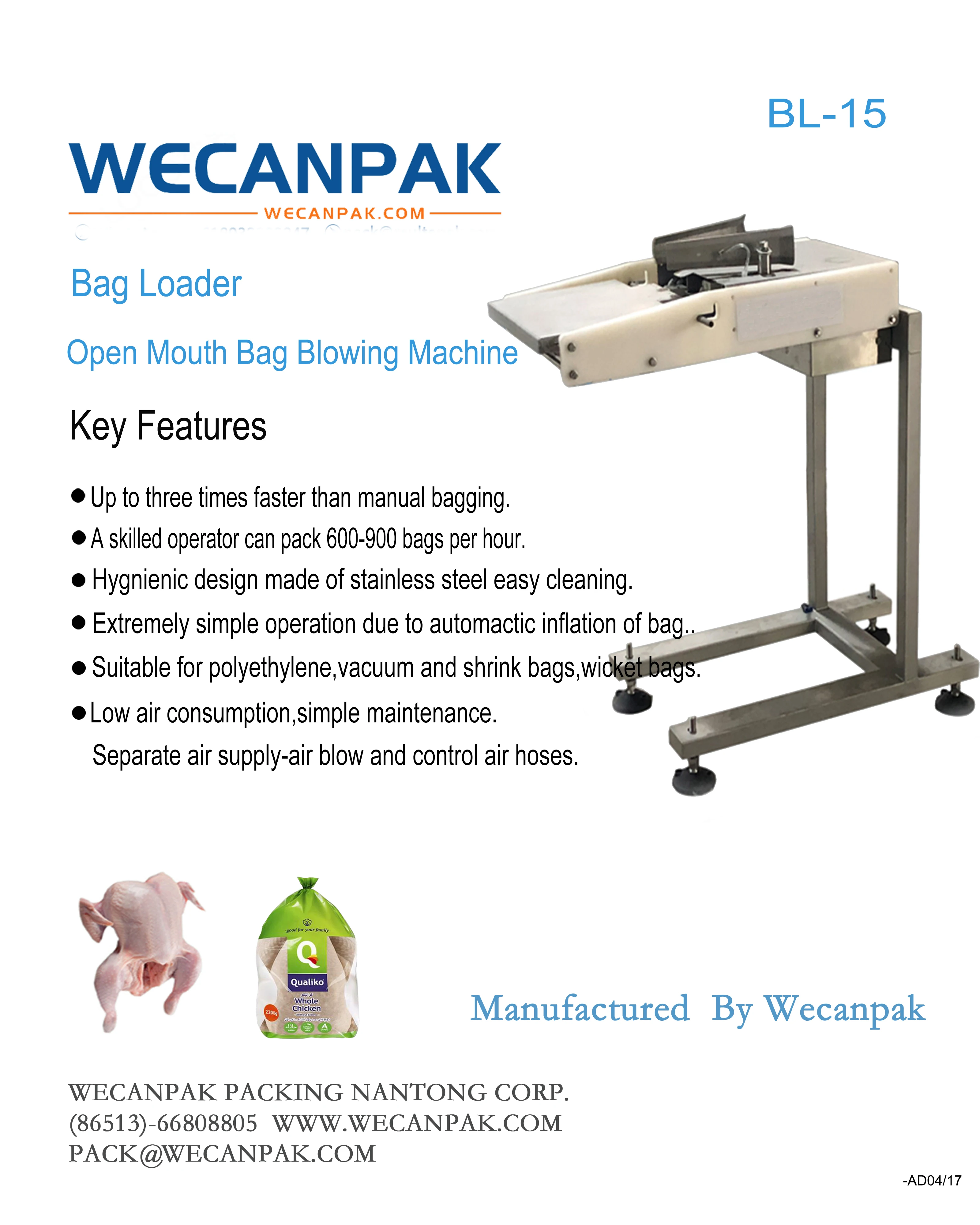 Whole Chicken Bag Sealing Machine Poultry Bagging Machine| Alibaba.com