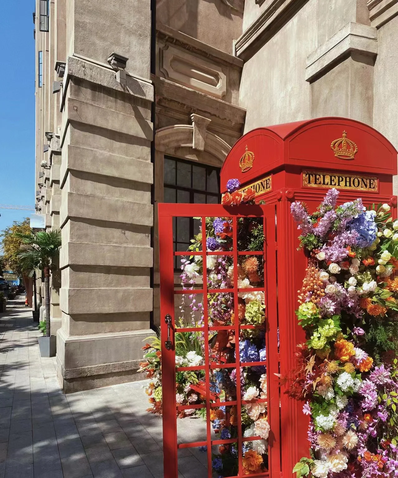Red Retro Telephone Booth With Postbox London Phone Box Wedding ...