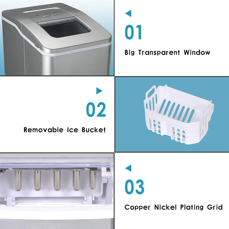 Automatic Small Pellet High Efficiency Ice Maker Bullet Ice Maker ...