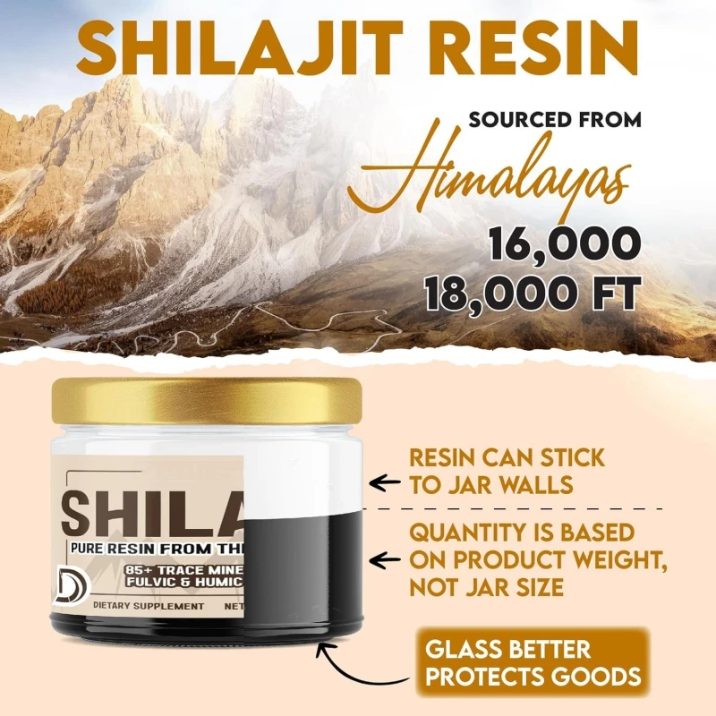 Organic Shilajit Resin Himalayan Shilajit Resin With 85+ Trace Minerals ...