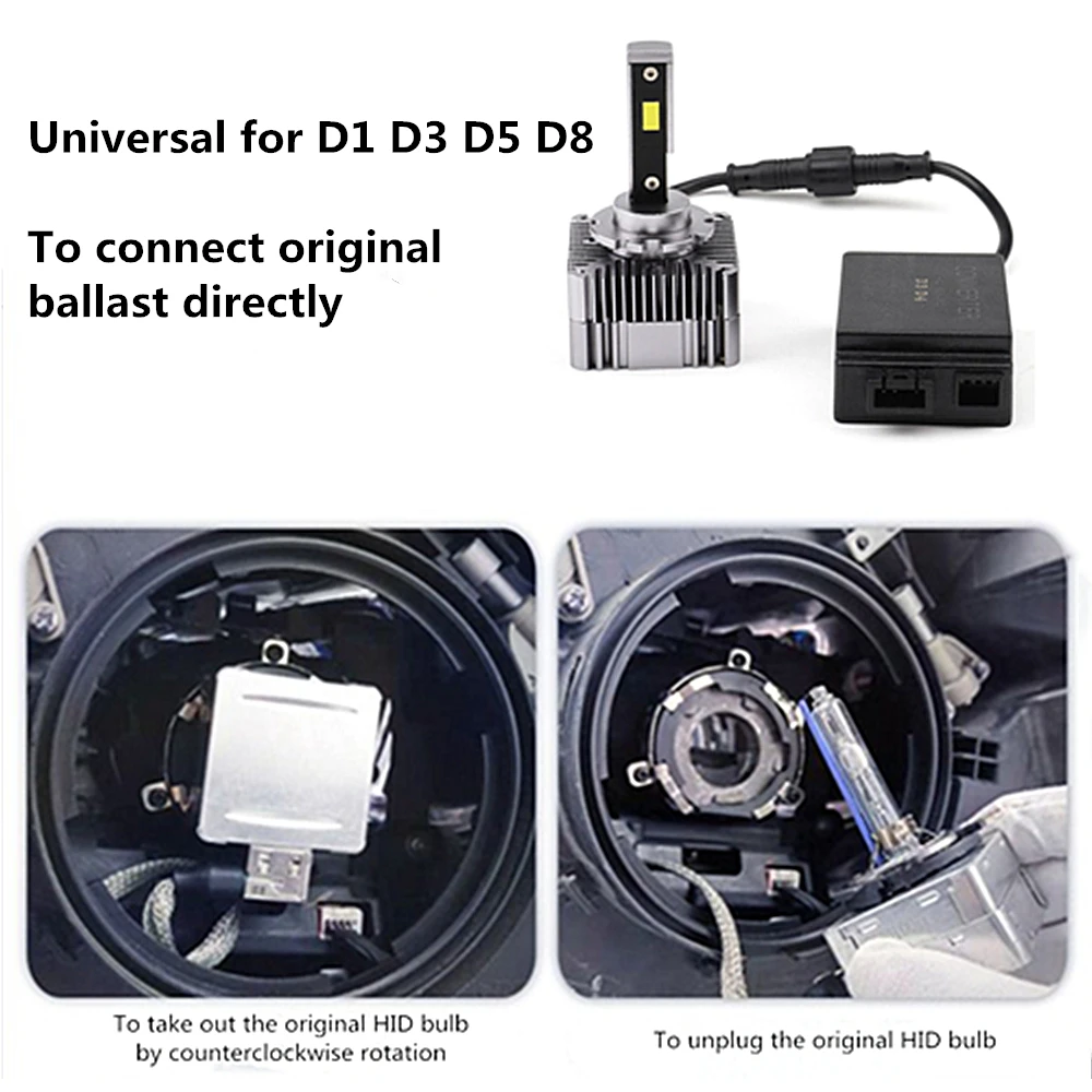 D1S D3S D5S D8S LED 헤드 라이트 교체 HID 키트 크세논 전구 90W 10000lm M10 led 7035 칩 ...