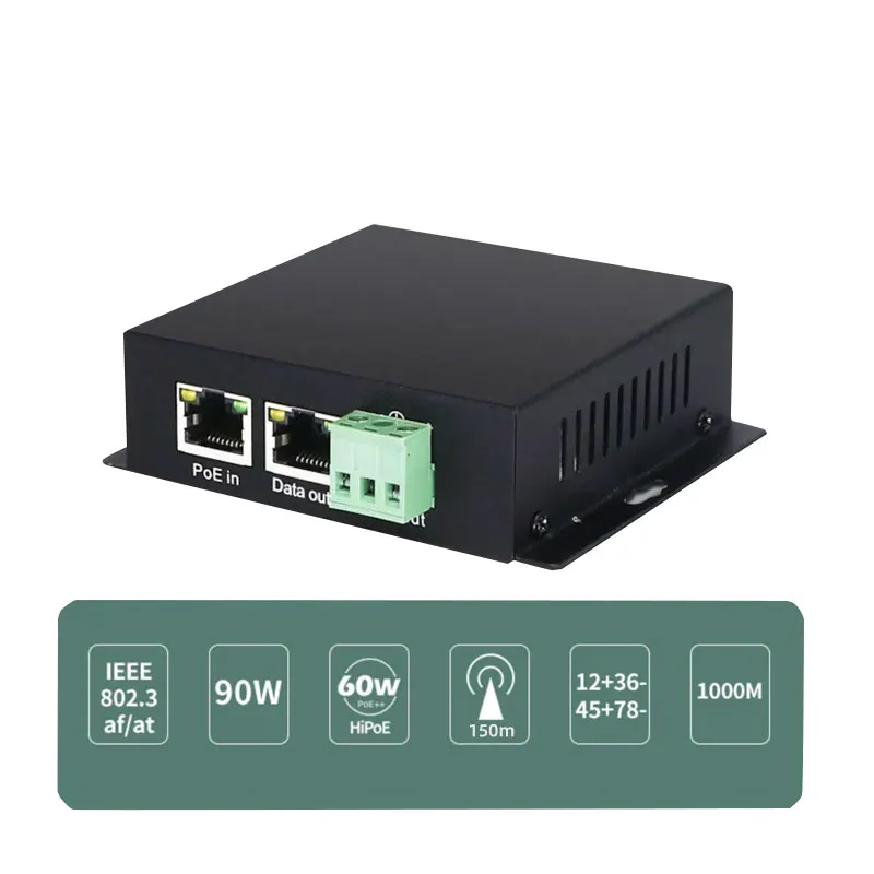 High Power 30W 60W 90W POE Switch Splitter - Industrial Use