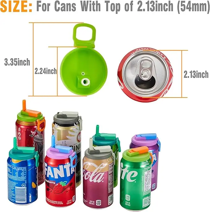 Bpa-free Reusable Can Lids with Straw - Perfect for Drinks