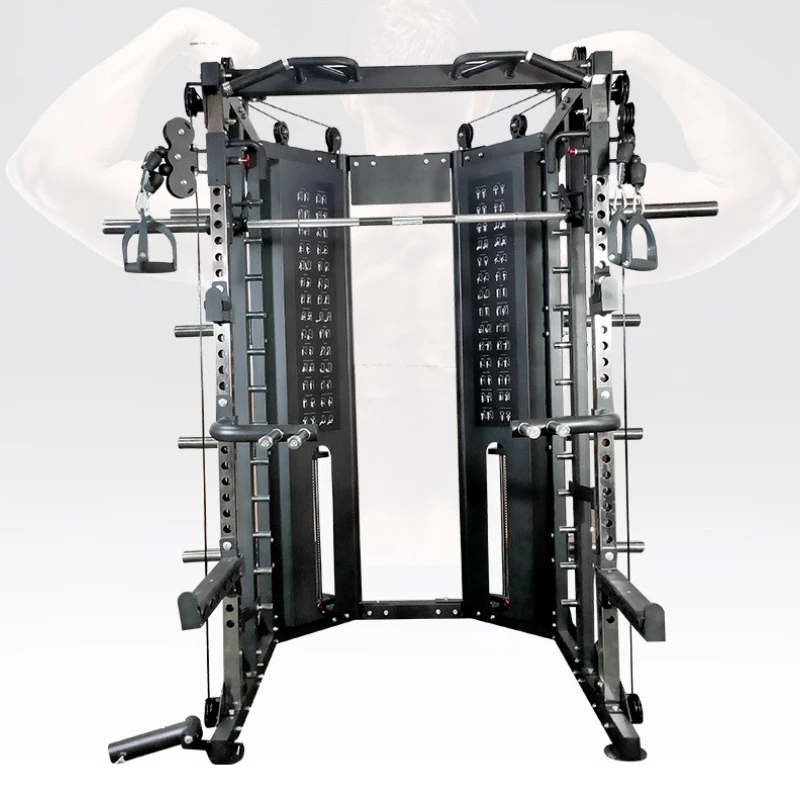 Commercial Multi-function Smith Machine Functional Trainer Fitness Equipment For Gym And Home ...