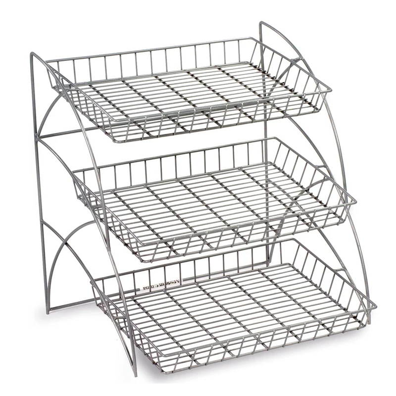 Metal Wire Grid Mesh Display Racks Table Top Wire Rack Stand Wire ...