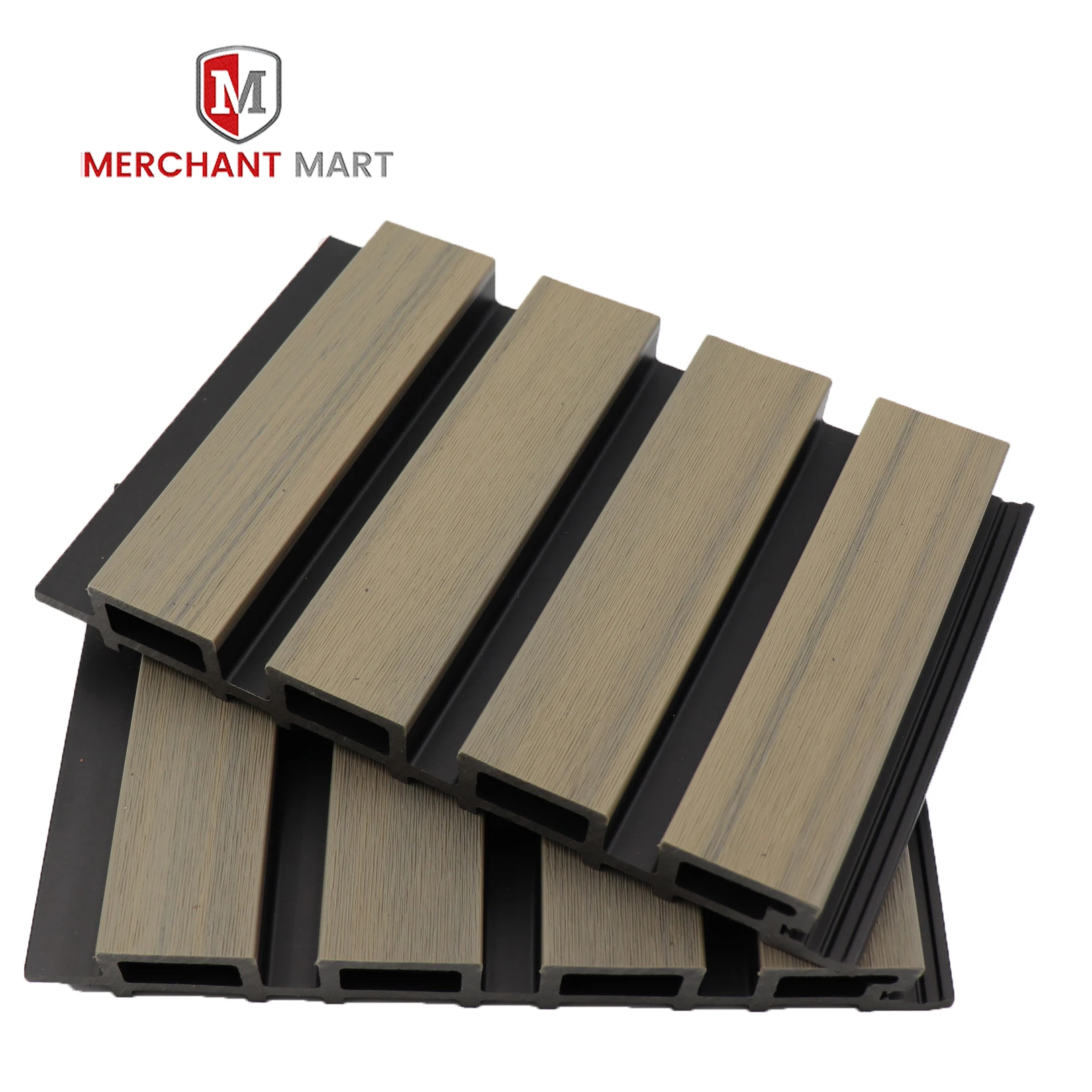 Exterior Wpc Composite Louver Paneling Wall Pvc Plastic Wall Cladding ...