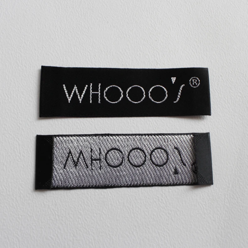 Apparel Fabric Weaving Label Sew On Flag Woven Hem Labels For Garment ...