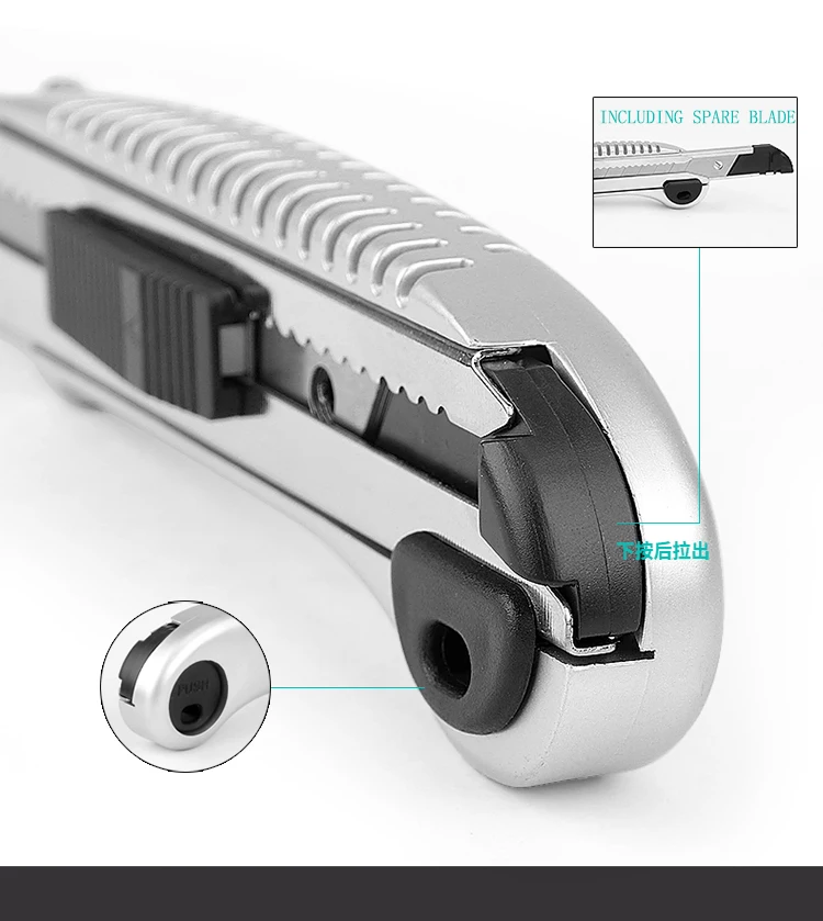 Multi Knife Stainless Steel Safety Utility Knife Cutter 18mm ...