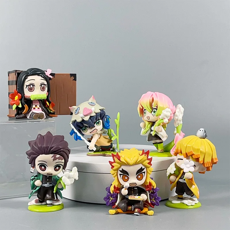 Demons Slayers Anime Model Figures Tanjirou Nezuko Zenitsu Kyoujurou ...