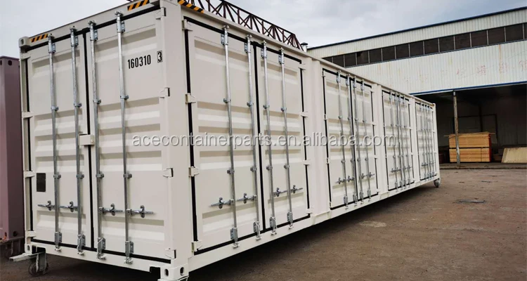 40 Foot 4 Door High Cube Iso Side Open 40ft Shipping Container With 4 ...