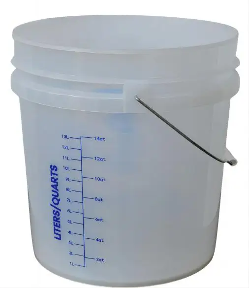 Semi-transparent /clear Plastic 5 Gallon Bucket With Scale Mark Made Of ...