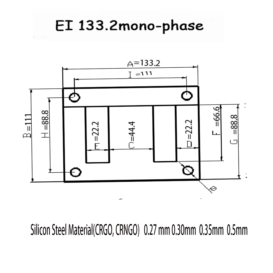 3 Phase EI 500 Lamination Transformer Core - Big Sizes
