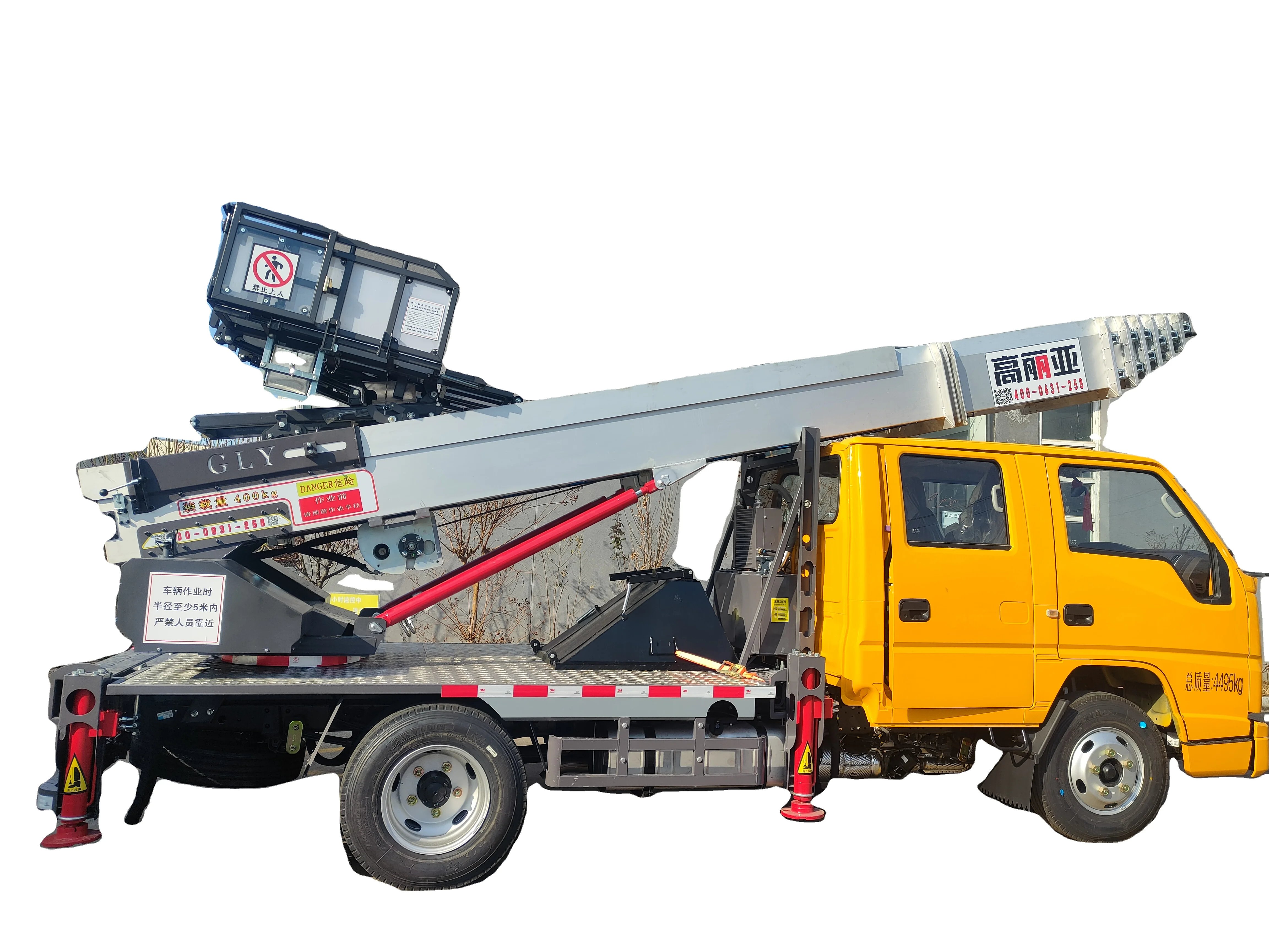 32m High Work Vehicles Mobile Ladder Truck And Aerial Work Ladder ...