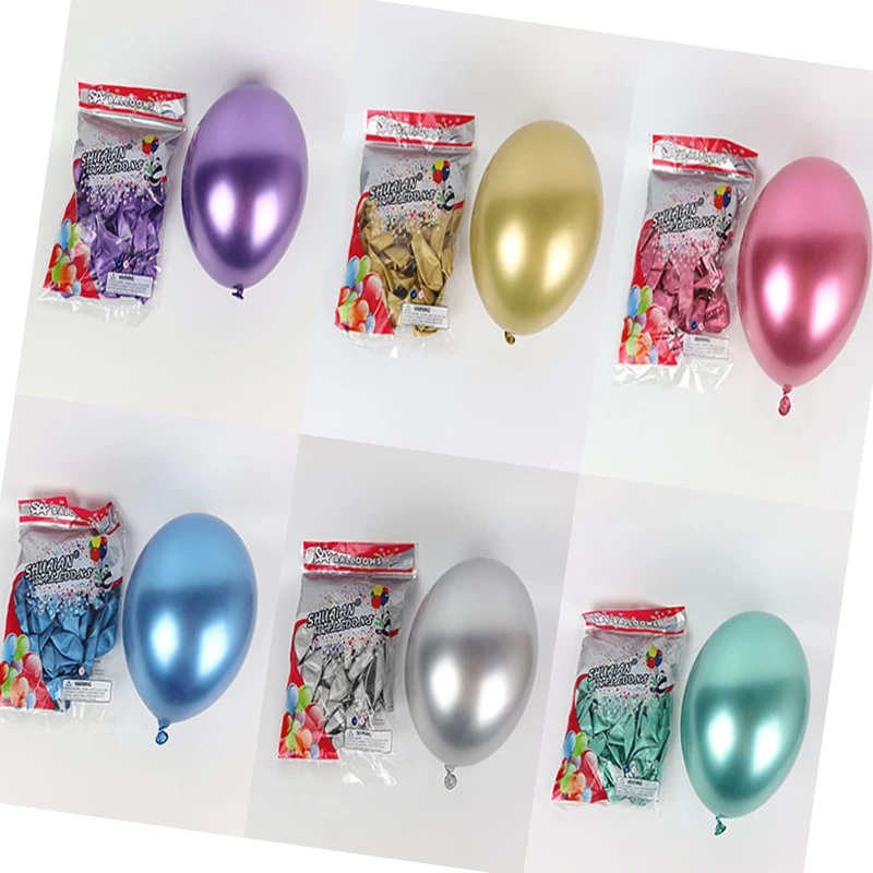 12 Inch Thick Metal Chrome Metallic Globos Wedding Birthday Party ...
