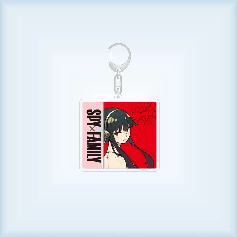 Anime Spy X Family Kawaii Square Keychain Pendant Keychain Character ...