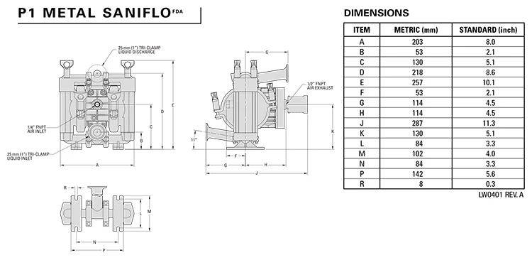 Wilden P1/aappp/tnu/tf/atf/0014 Pneumatic Double Diaphragm Pump/wilden ...