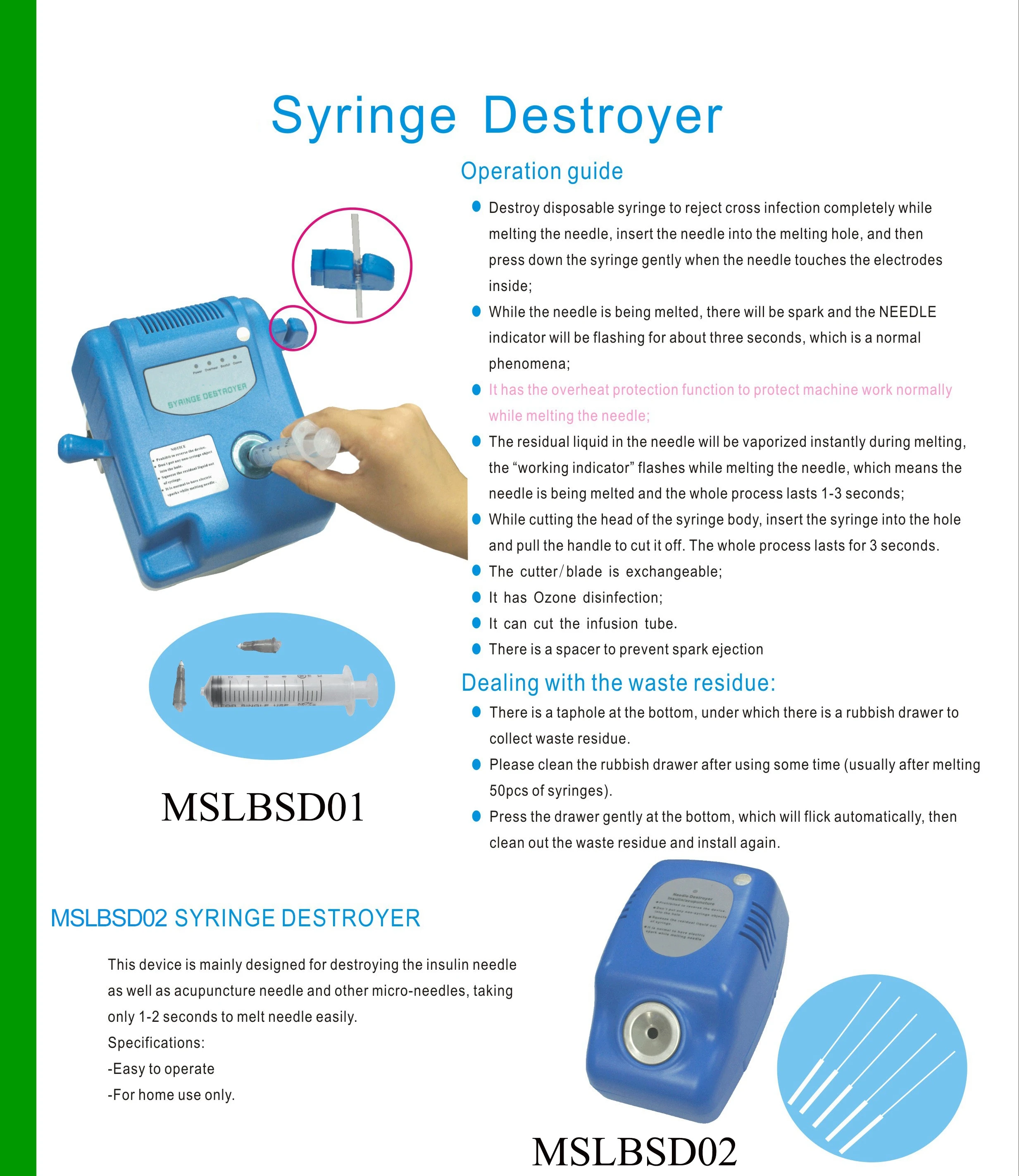 Latest Medical Destroy Syringes Needle Burner And Syringe Destroyer ...